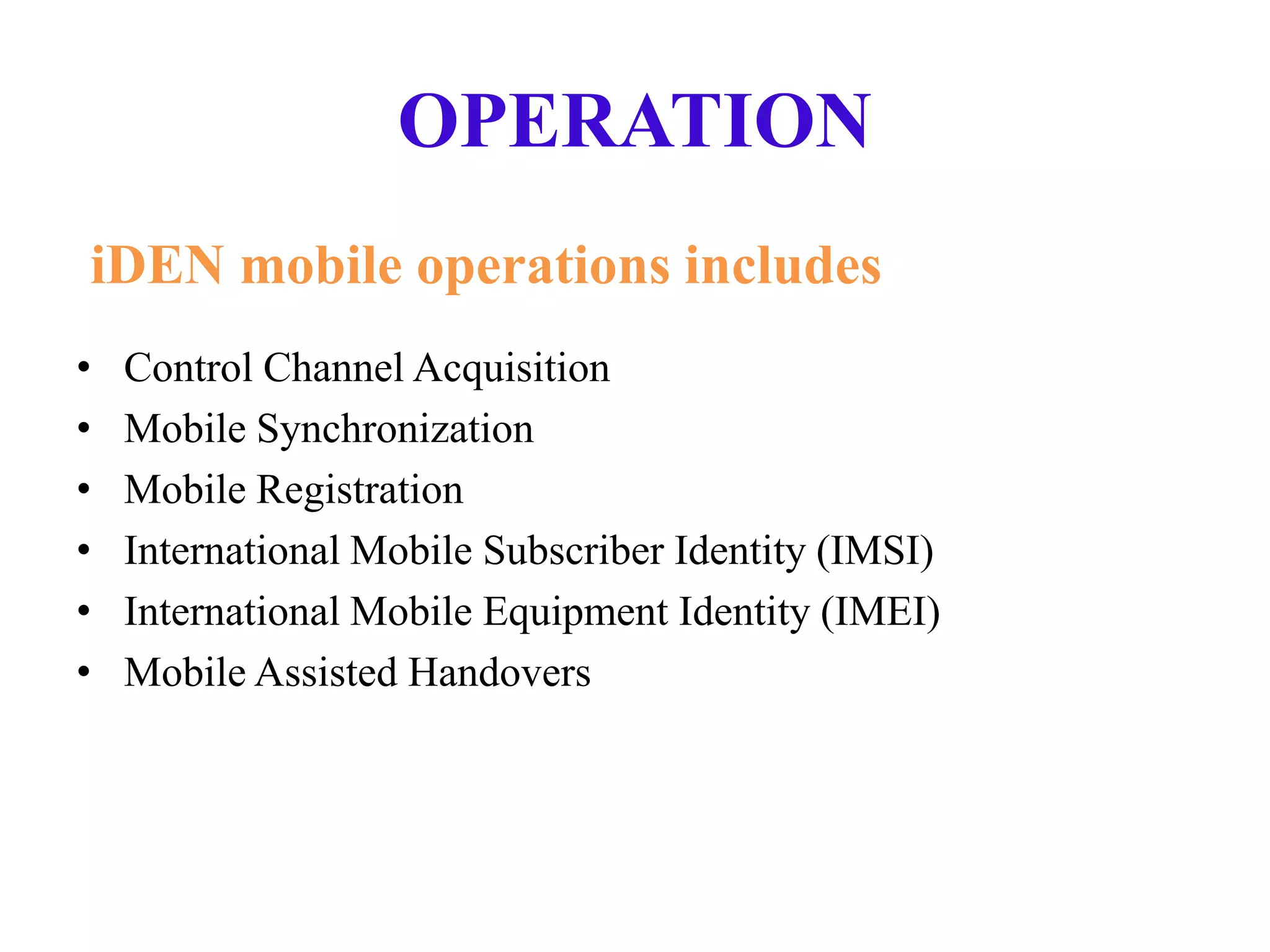 iDEN Technology | PPSX