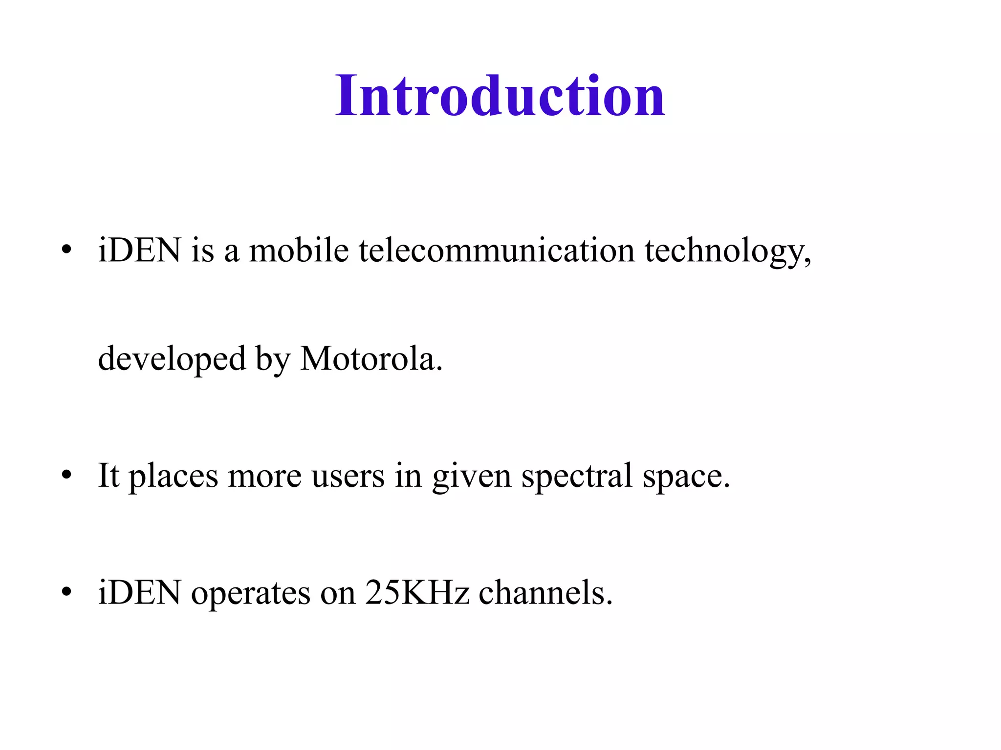 iDEN Technology | PPSX