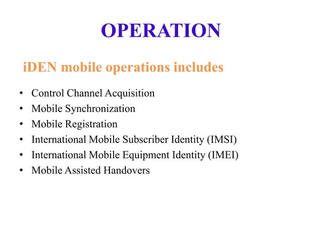 iDEN Technology | PPSX