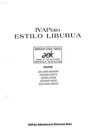 Ivapeko estilo liburua -- | PDF
