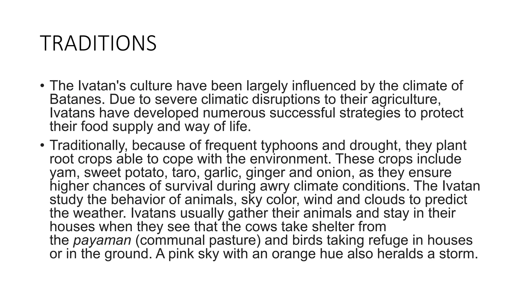 Ivatan people-batanes-and-traditions | PPTX