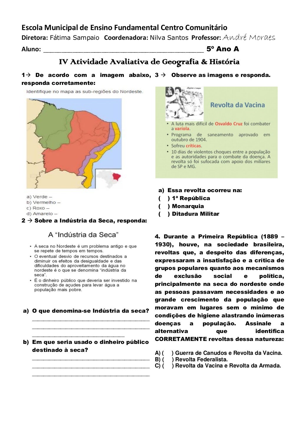 Atividade Avaliativa De Geografia - RETOEDU