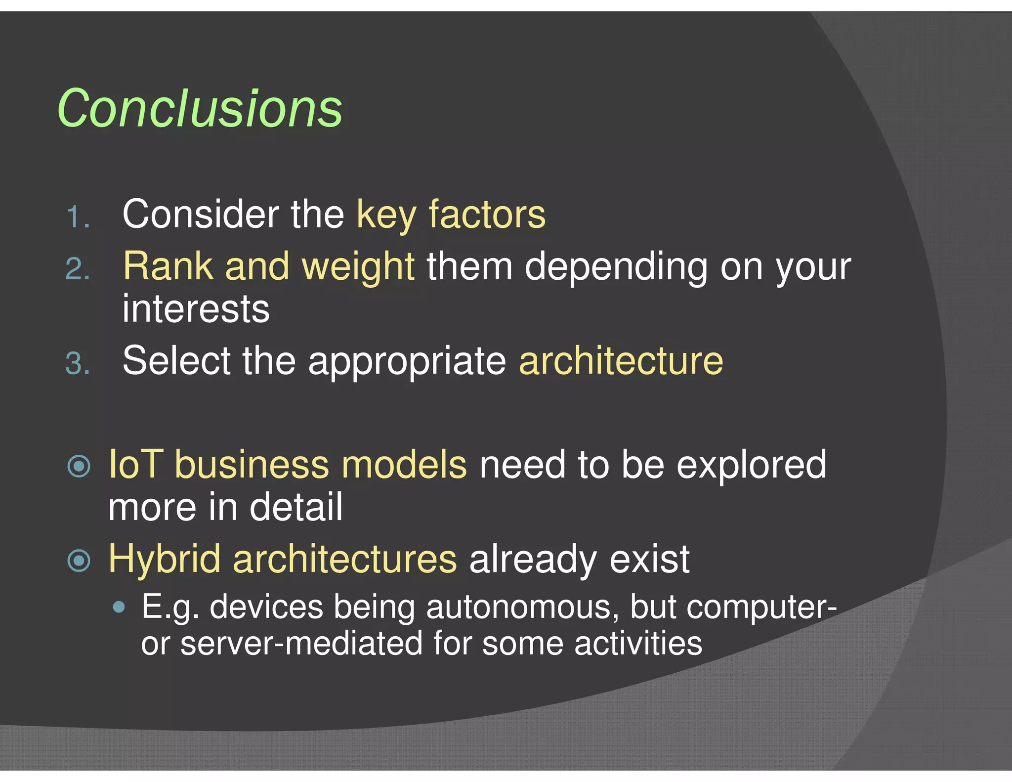 Architectures for the Internet of Things | PPT