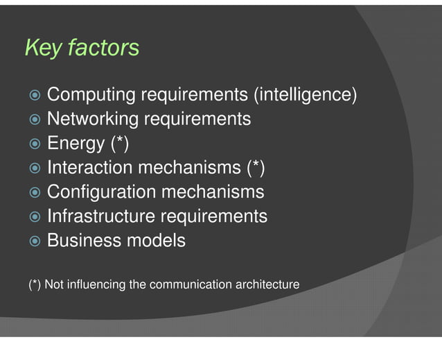 Architectures for the Internet of Things | PPT