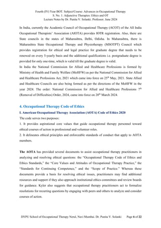 IV BOT_Avances in OT_Ethics in OT_Dr. Punita V. Solanki_June 2024.pdf