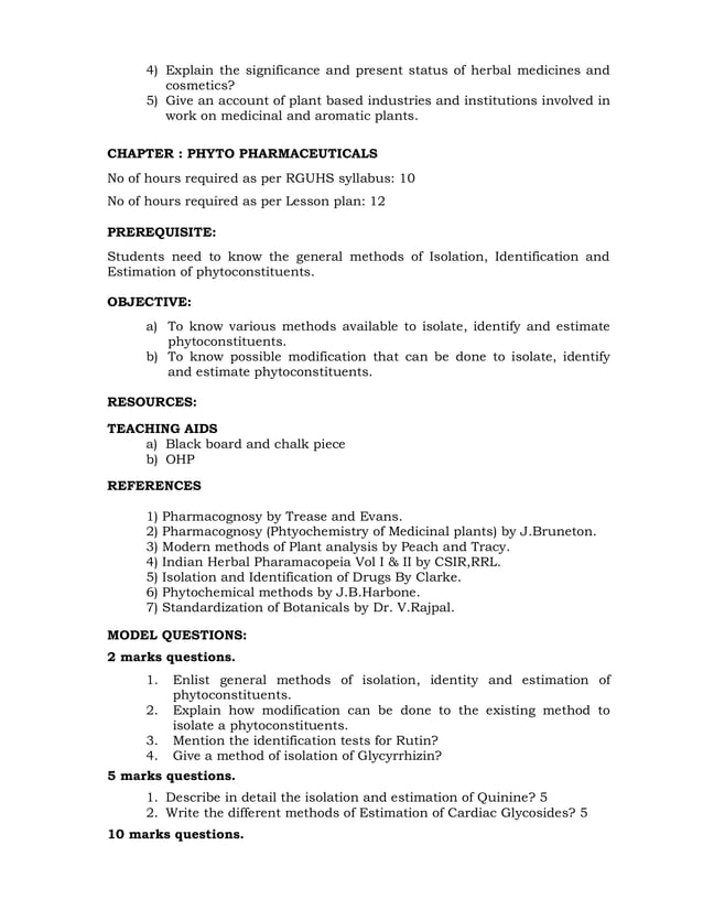 Iv b ph ind pharmacognosy vvb | PDF