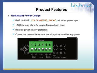 IVC-234GT Industrial 1-Port BNC/RJ11 to 4-Port Gigabit Ethernet ...