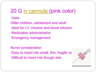 Iv cannula color codes | PPTX