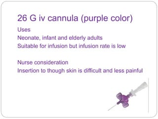 Iv cannula color codes | PPTX