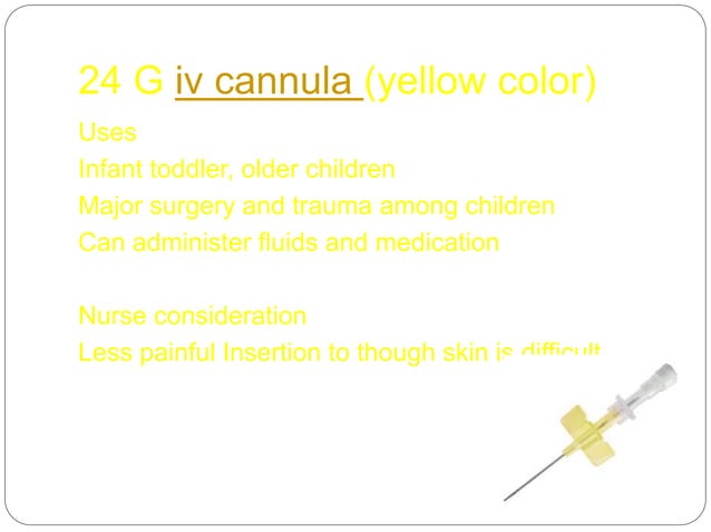 Iv cannula color codes | PPT