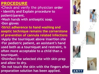 IV CANNULA INSERTION | PPTX