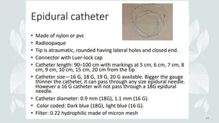 IV CANNULAS spinal needles and epidural needles | PPTX