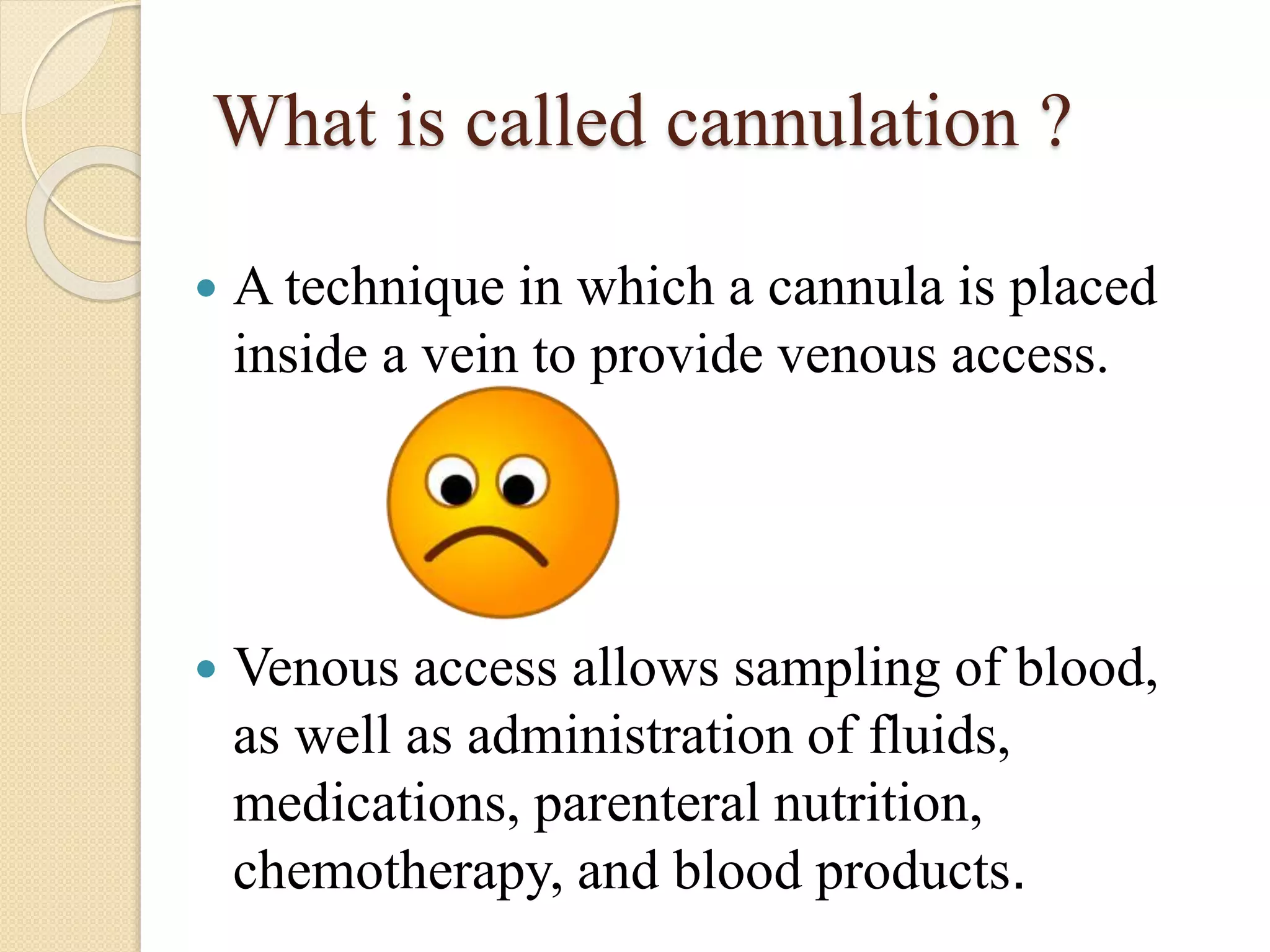 Intravenous cannulation | PPTX