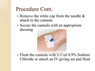 Intravenous cannulation | PPTX