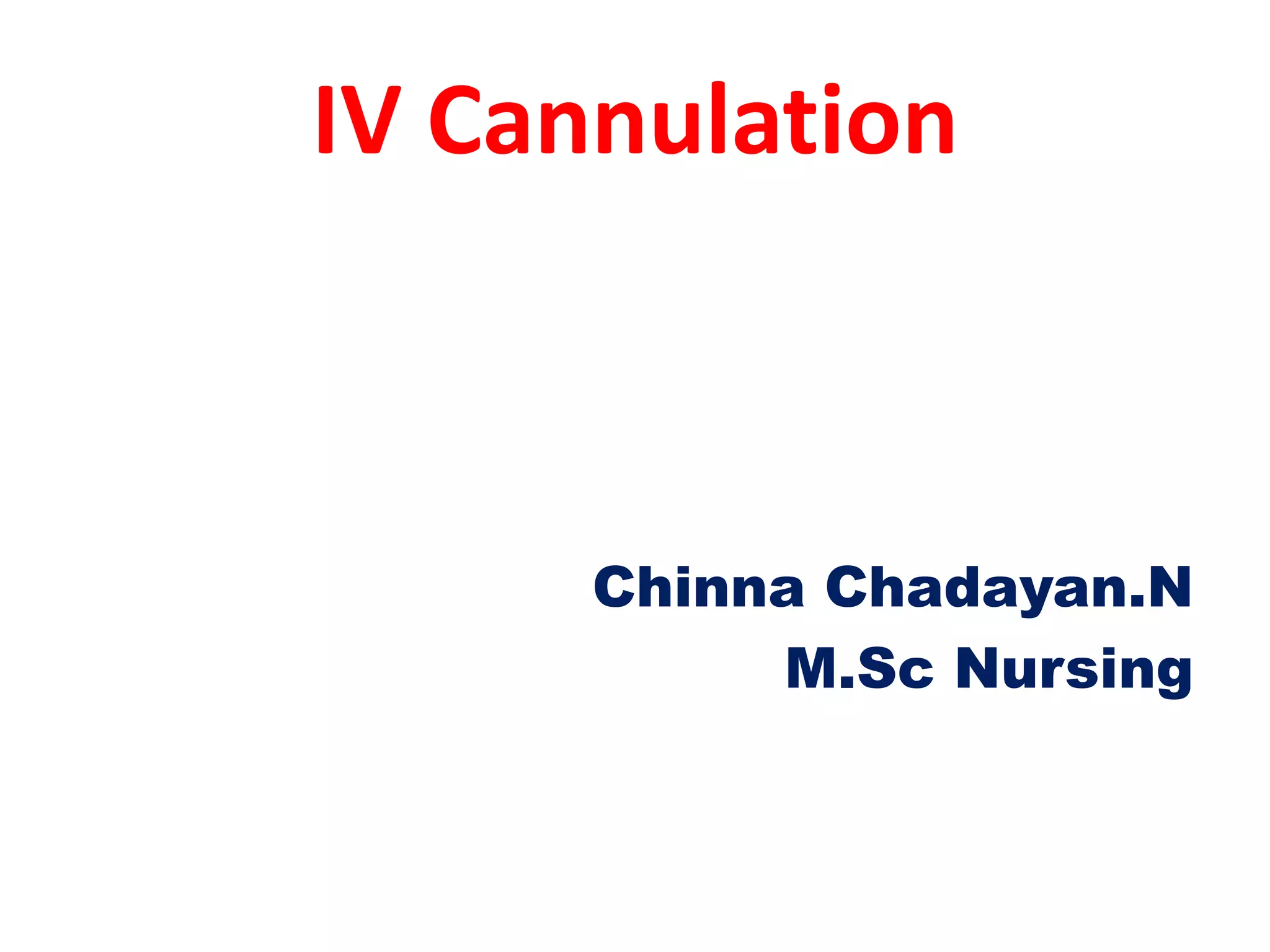 Iv cannulation | PPT
