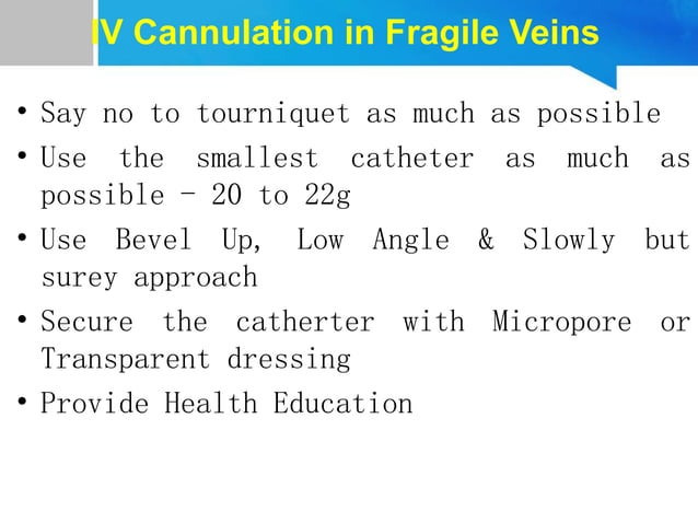 IV Cannulation.ppt | First Aid | Injuries