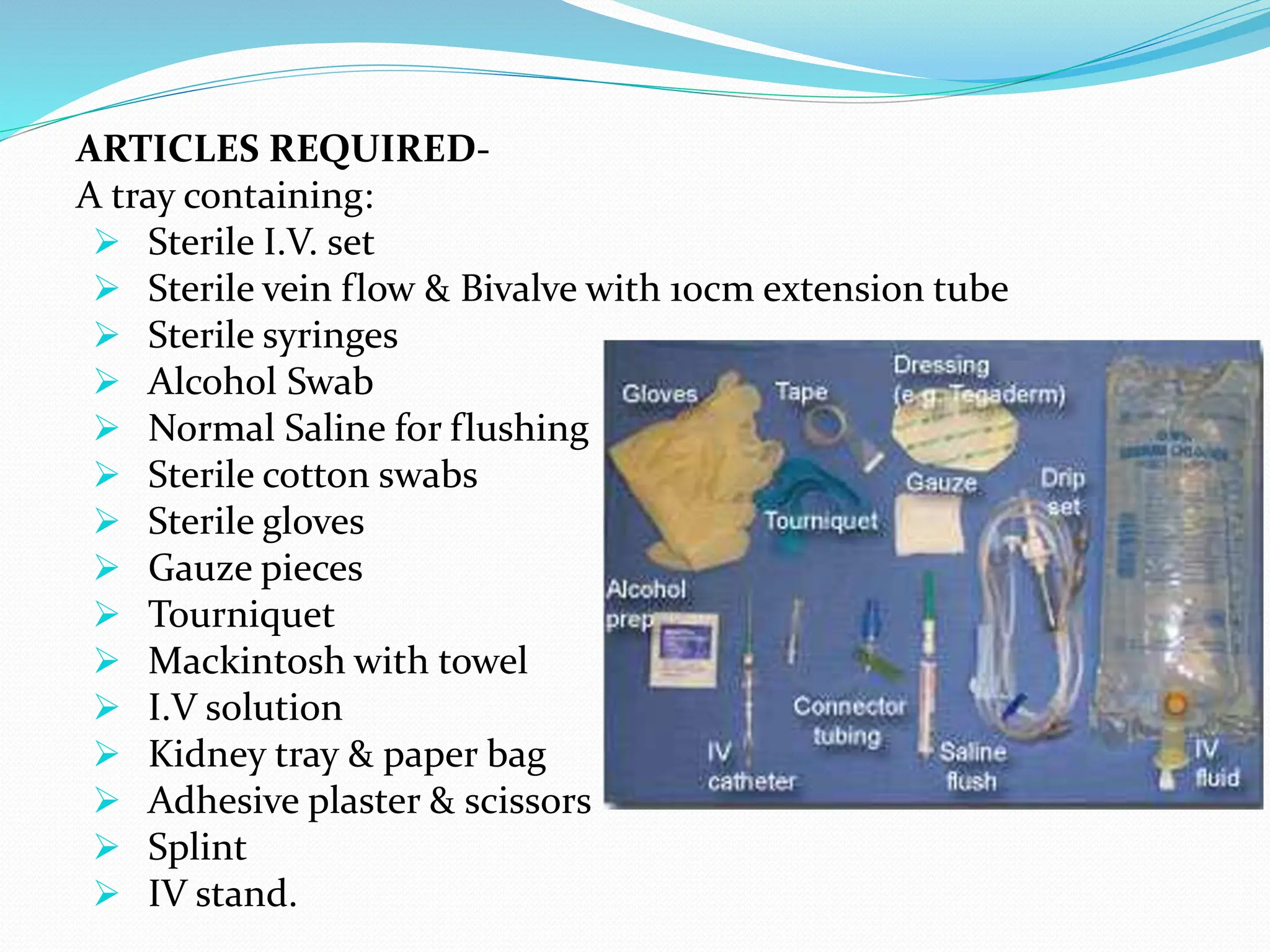 IV Cannulation Introducing a single dose of concentrated medication ...