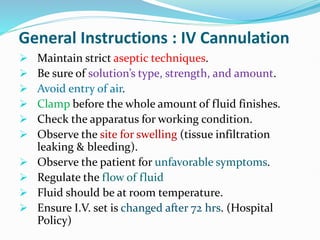 IV Cannulation Introducing a single dose of concentrated medication ...
