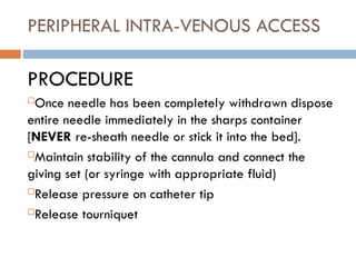 IV cannulation 2012.ppt for information and procedure on iv | PPT