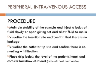 IV cannulation 2012.ppt for information and procedure on iv | PPT