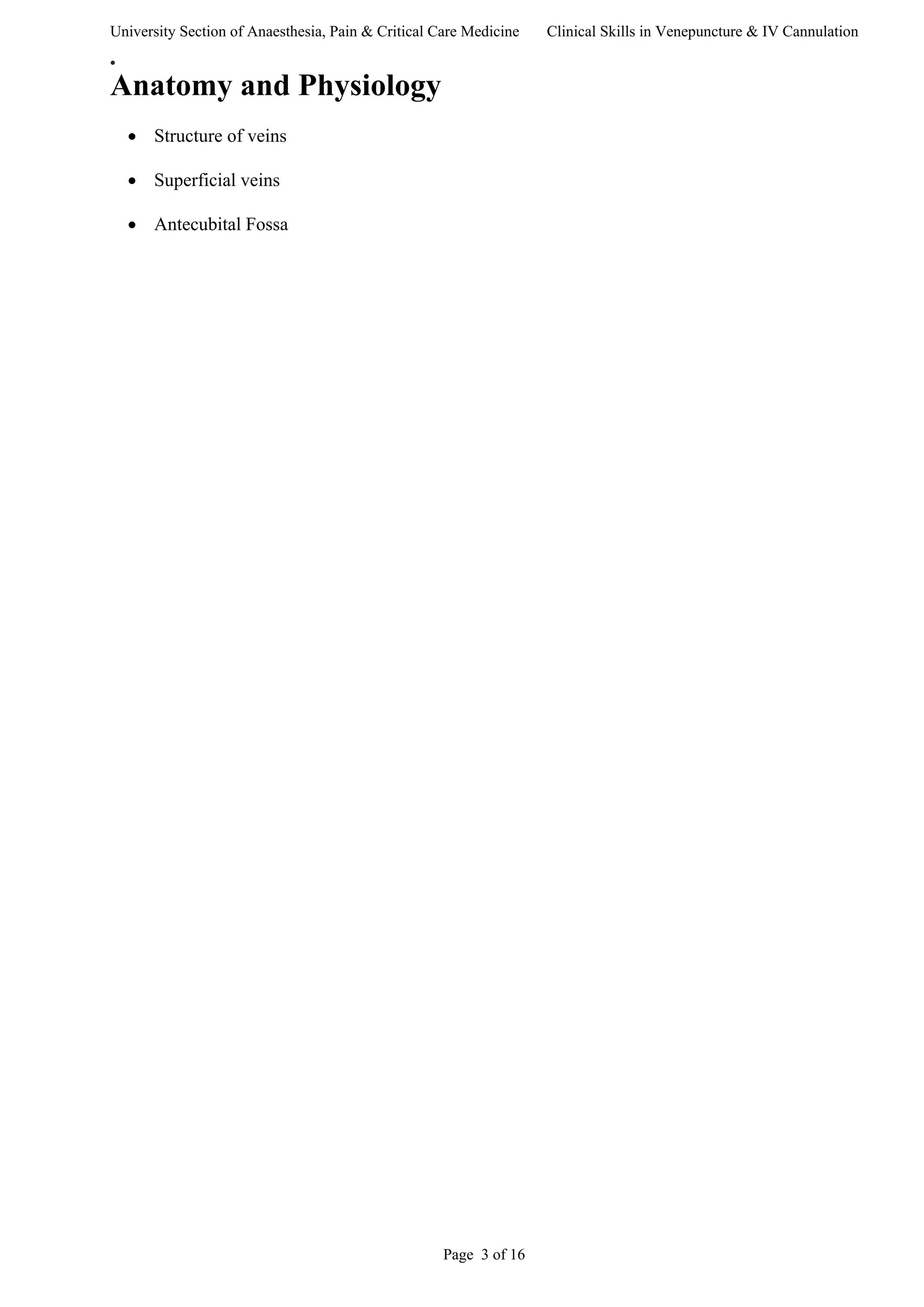Iv cannulation sites | PDF