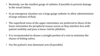 Intravenous catheterisation powerpoint presentation | PPTX