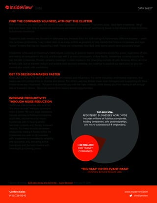 InsideView Data Overview | PDF