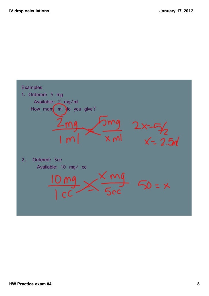 Iv drop calculations