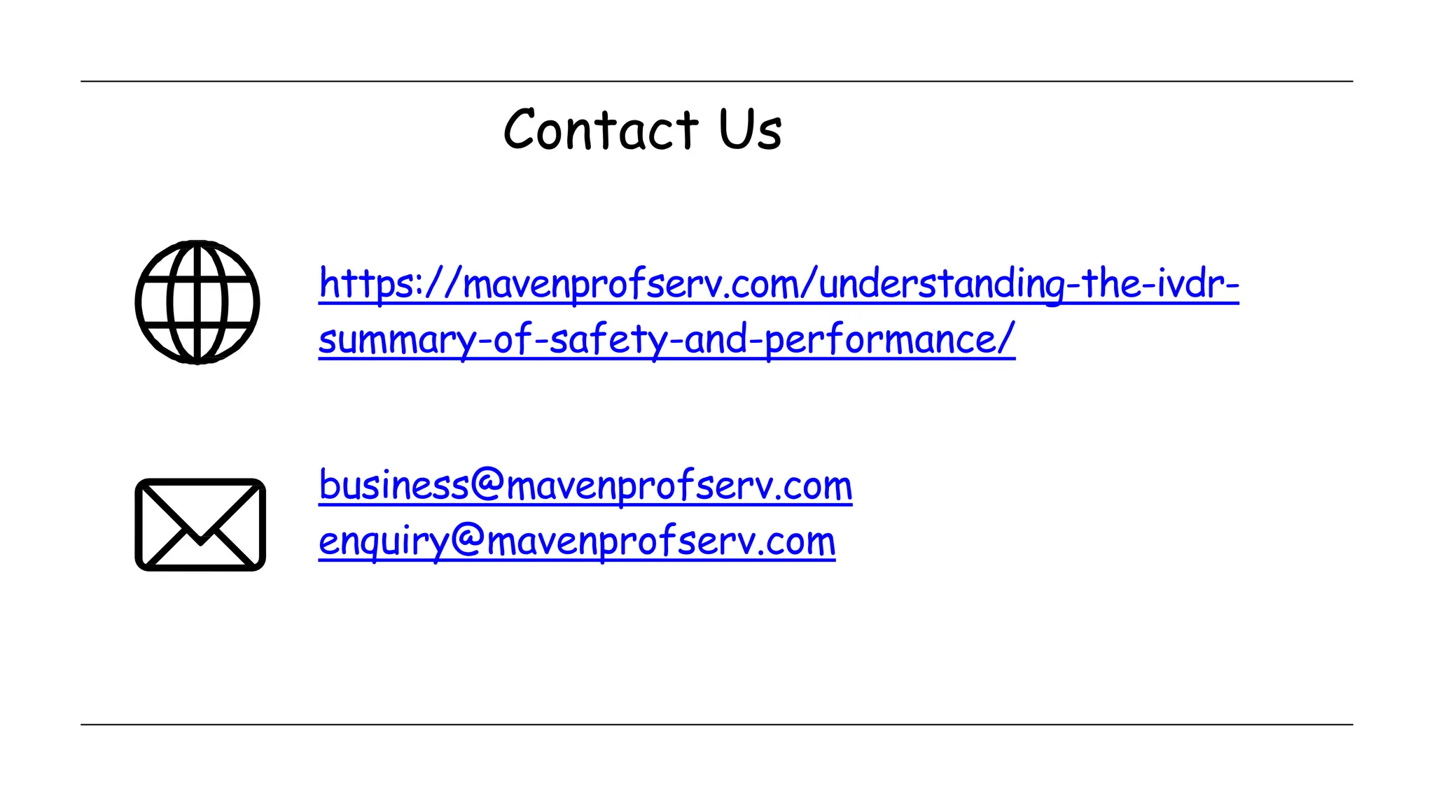 IVDR’s Summary of Safety and Performance | PPTX