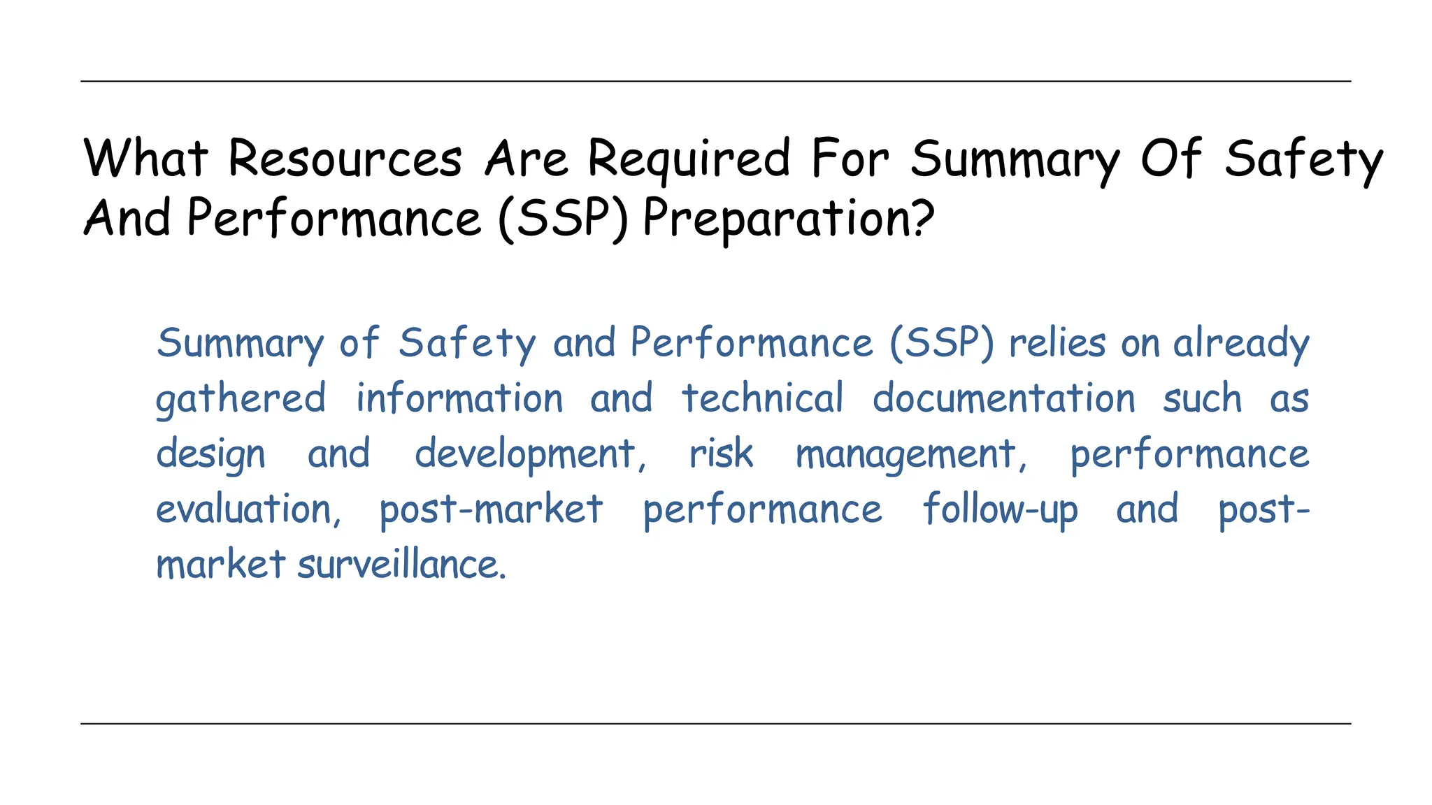 IVDR’s Summary of Safety and Performance | PPTX