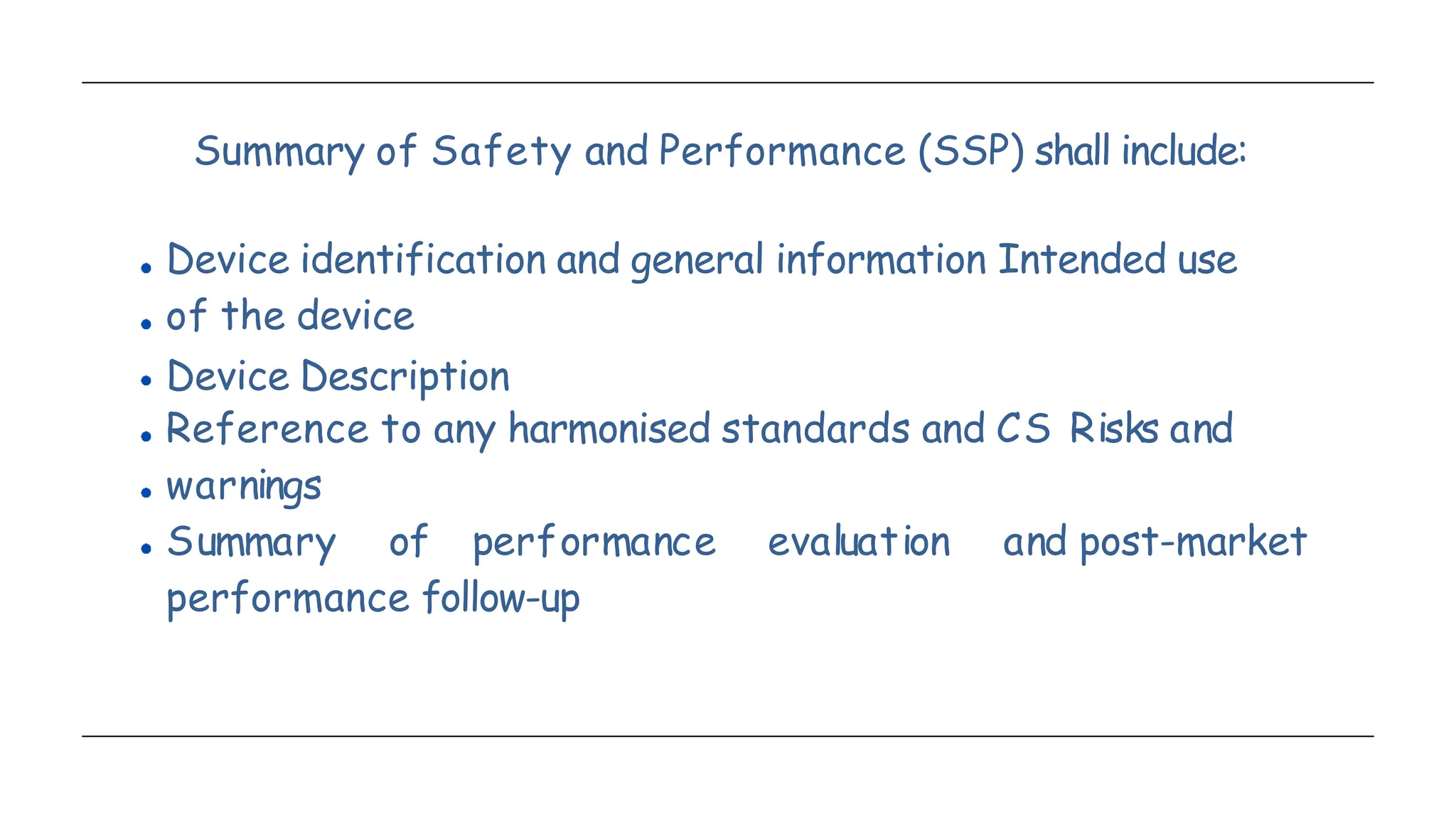 IVDR’s Summary of Safety and Performance | PPTX