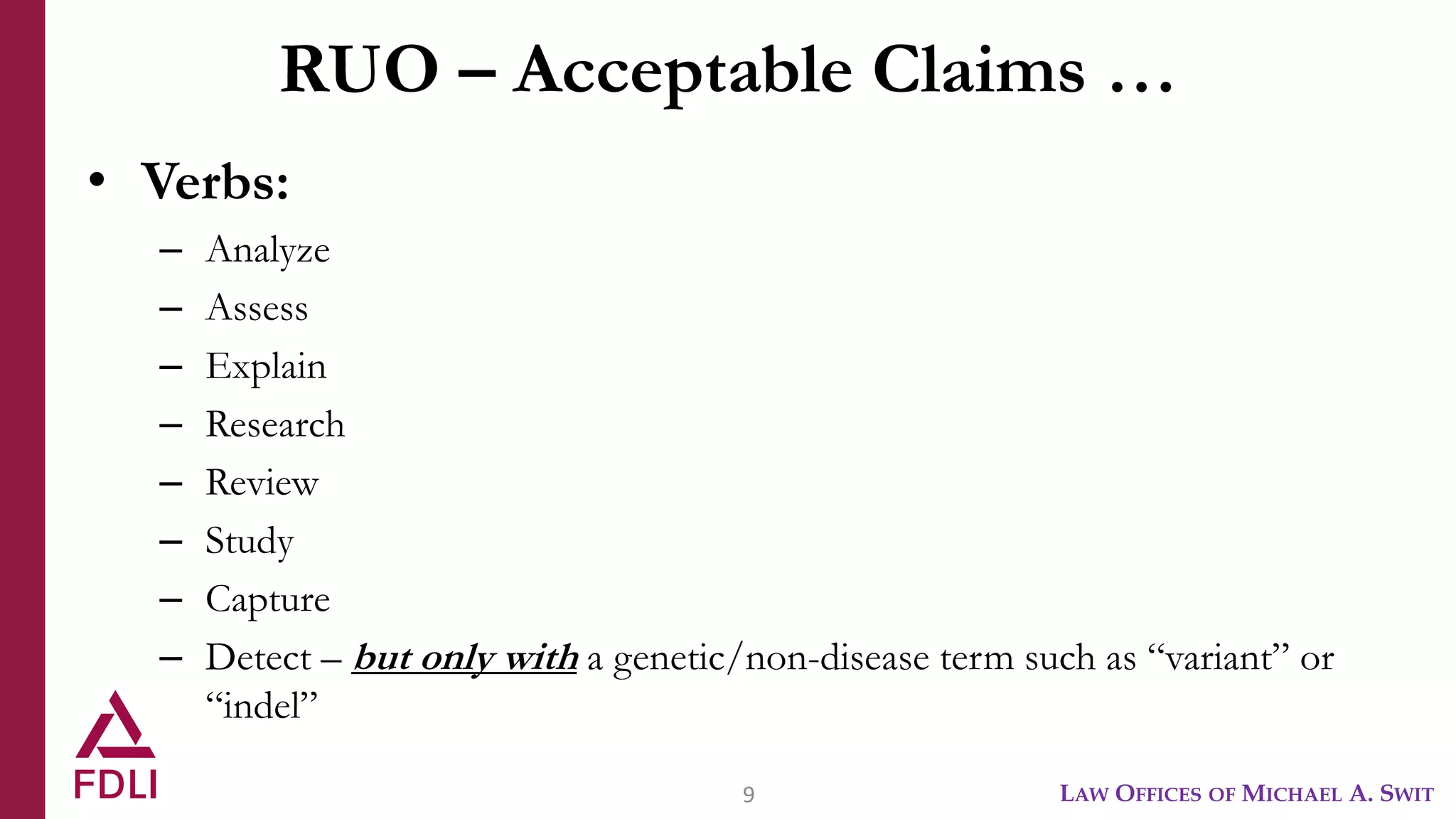 FDA Regulation of Advertising of Diagnostics, RUO Products, and ...