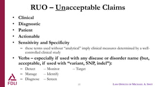 FDA Regulation of Advertising of Diagnostics, RUO Products, and ...