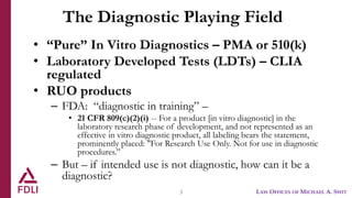 FDA Regulation of Advertising of Diagnostics, RUO Products, and ...
