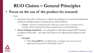 FDA Regulation of Advertising of Diagnostics, RUO Products, and ...