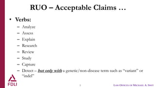 FDA Regulation of Advertising of Diagnostics, RUO Products, and ...