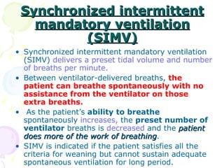 mechanical ventillator weaning | PPT