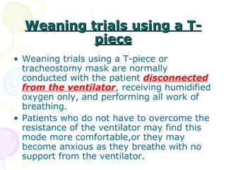 mechanical ventillator weaning | PPT
