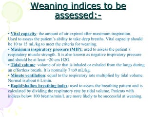 mechanical ventillator weaning | PPT