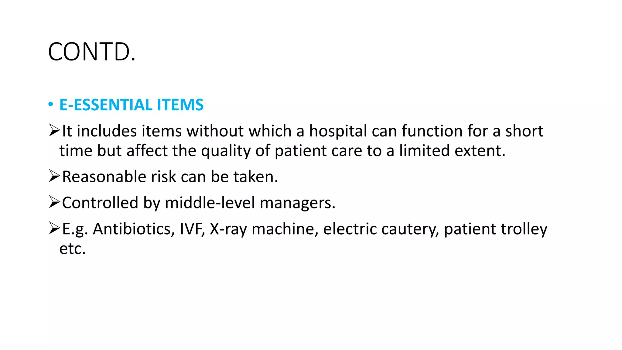 Inventory control method in nursing management | PPTX