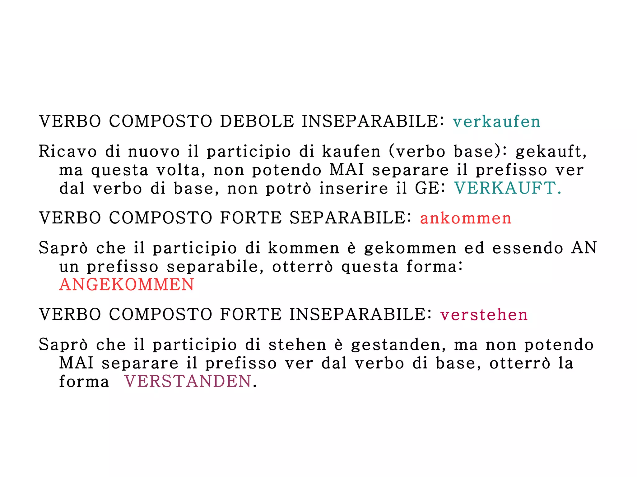 I verbi composti | ODP