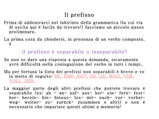 I verbi composti | ODP