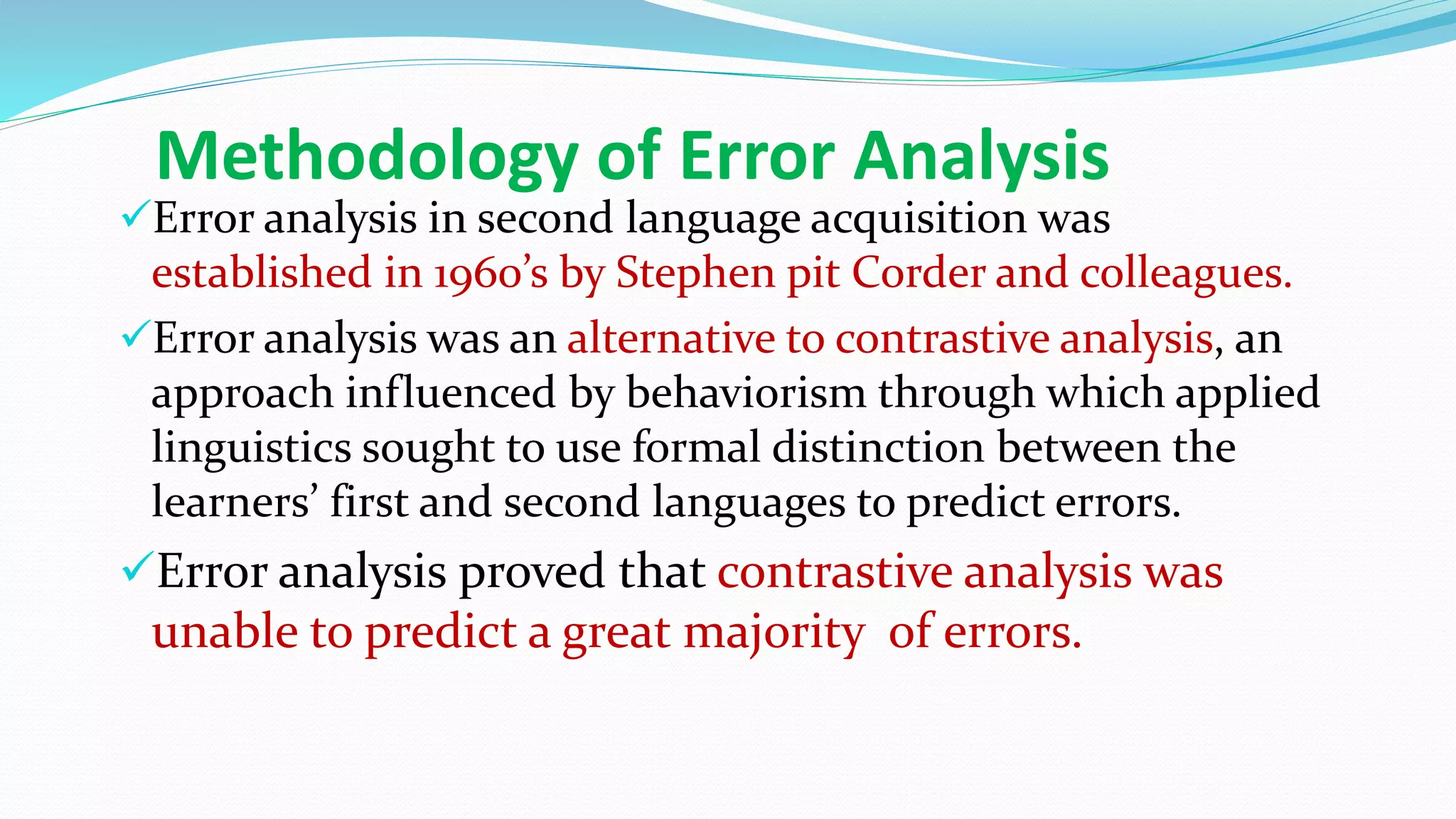 ERROR ANALYSIS | PPTX