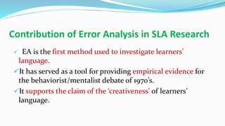 ERROR ANALYSIS | PPTX