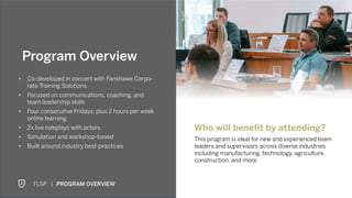 Ivey Frontline Supervisor Program Overview | PPT