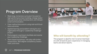 Ivey Leadership Program Overview | PDF