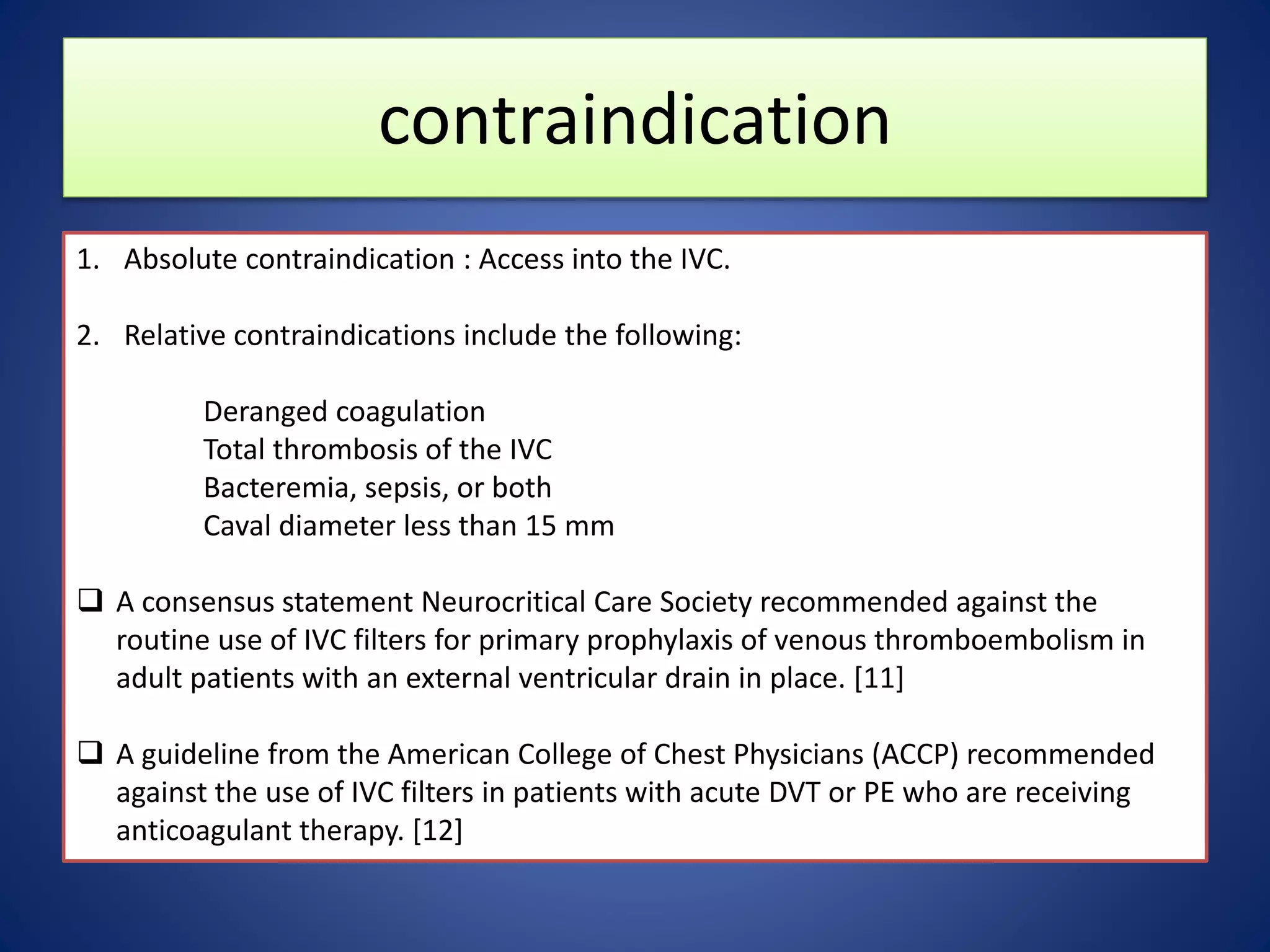 prophylatic inferior vena cava (IVC) filters in trauma | PPTX