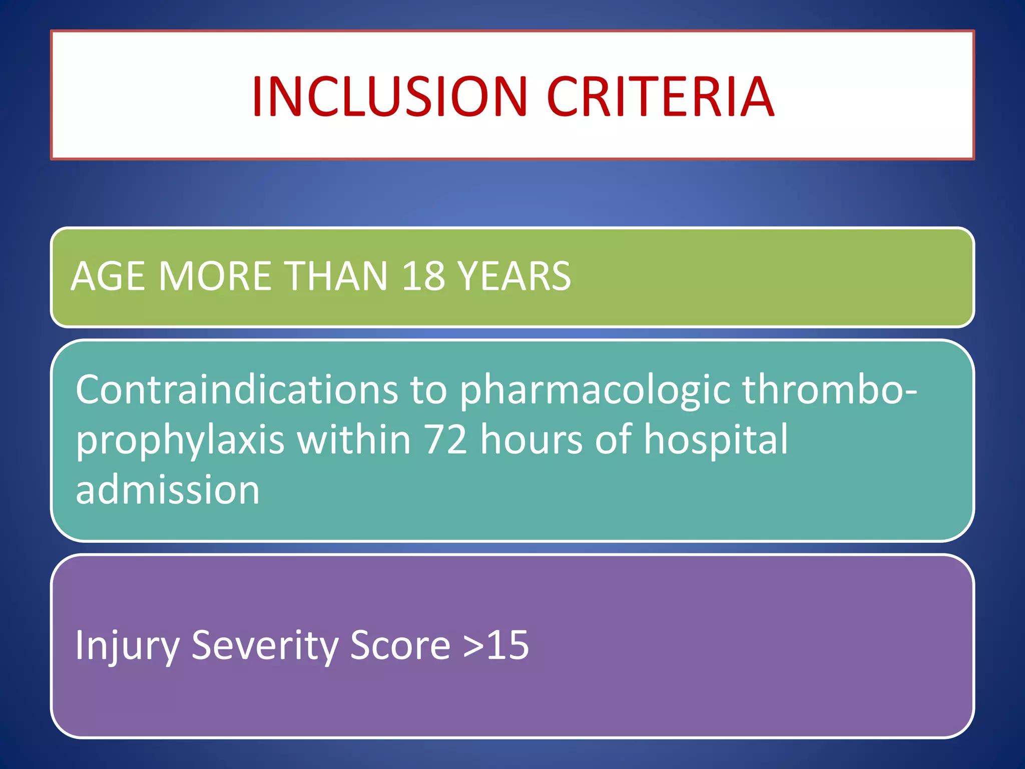 prophylatic inferior vena cava (IVC) filters in trauma | PPTX