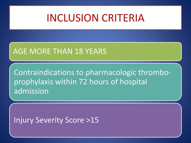 prophylatic inferior vena cava (IVC) filters in trauma | PPTX | Lung ...