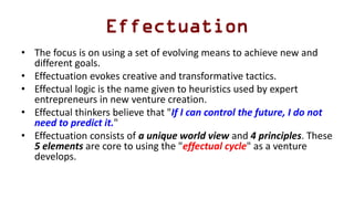Effectuation theory of entrepreneurship | PDF